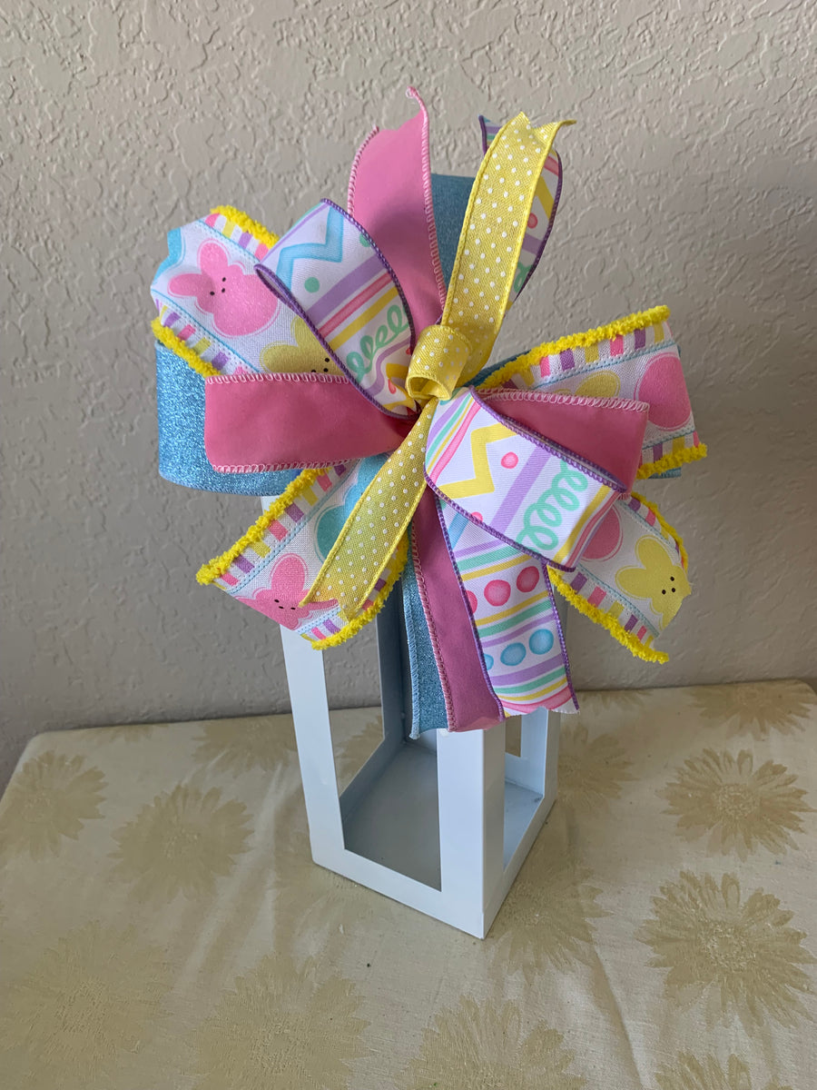 Easter bow, Spring wreath bow, Spring Bow for wreath, Easter Basket bo – Dystined2shine Decor